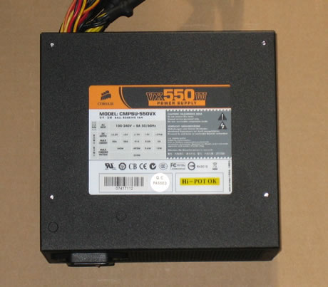 Corsair VX550 PSU - Printer Friendly version
