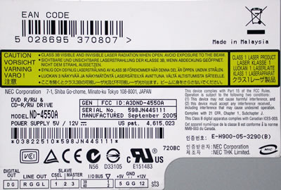 NEC ND-4550A - Printer Friendly version