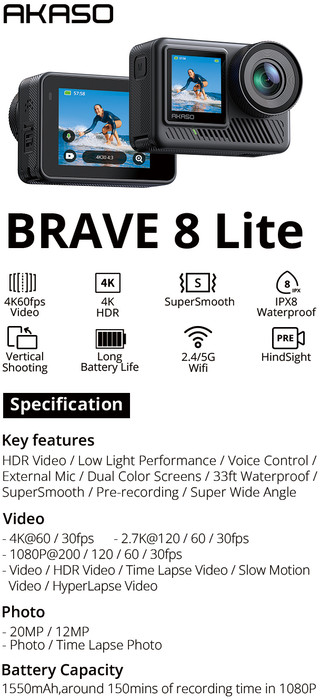 Akaso Brave 8 Lite | CdrInfo.com