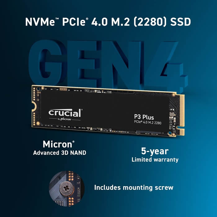 Crucial P3 & P3 Plus 2TB NVME SSD | CdrInfo.com