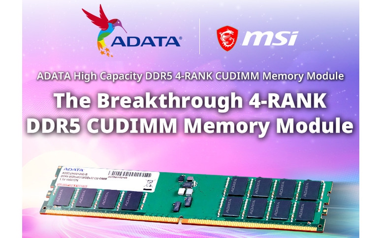 ADATA and MSI Launch the World’s First 4-RANK DDR5 CUDIMM Memory Module ...